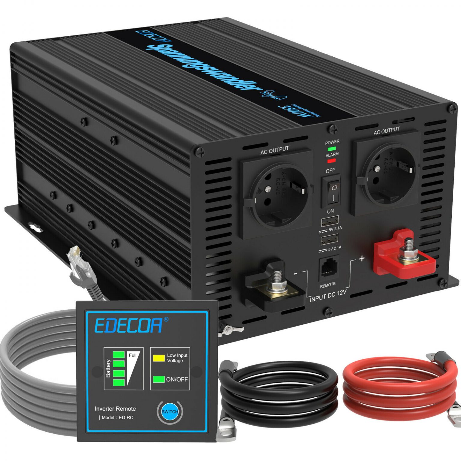 12V / 230V / 3500w invertteri puhdas siniaalto – Myydaan.fi